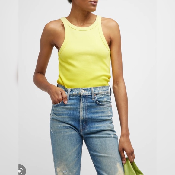 MOTHER | Tops | Mother Ribbed Chin Up Tank Top | Poshmark
